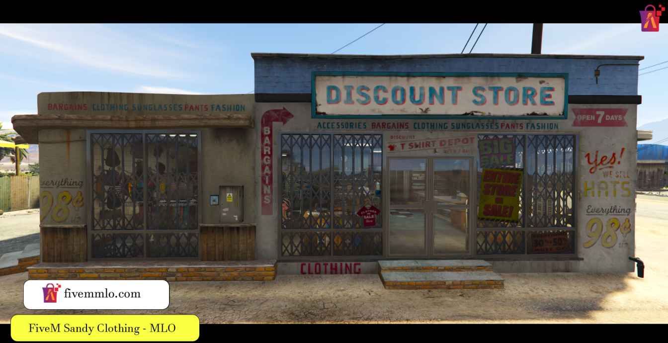 FiveM Sandy Clothing MLO | FiveM Clothing Store - FiveM Mlo Store
